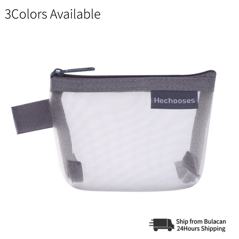 Mesh Coin Purse Key Bag Card Bag Simple Nylon Transparent 3D Triangular ...