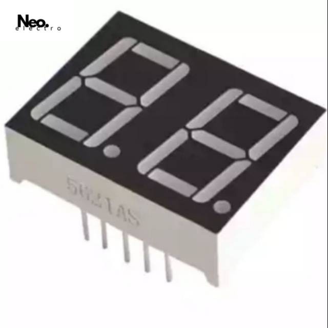 MERAH Led display 7 segments 2 digits 7 segment red 0.56" inch red ...