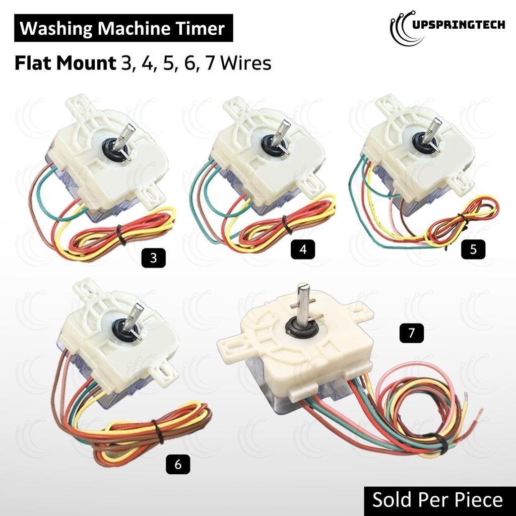 Washing Machine Timer - Straight/Flat Mounted 3, 4, 5, 6,7 Wires ...