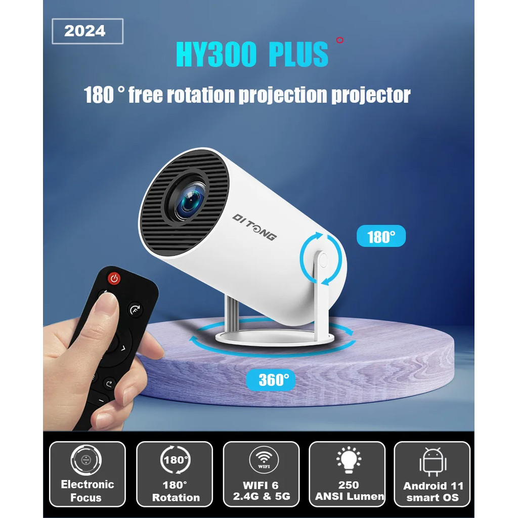 HY300 4K Smart Projector | Android 11, 1080P, LCD, Dual WiFi, Bluetooth ...