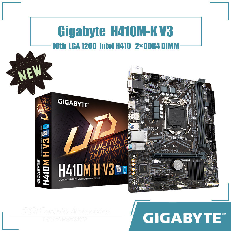 Gigabyte H410M-H V3 motherboard LGA1200 2xDDR4 DIMM Using Intel H410 ...