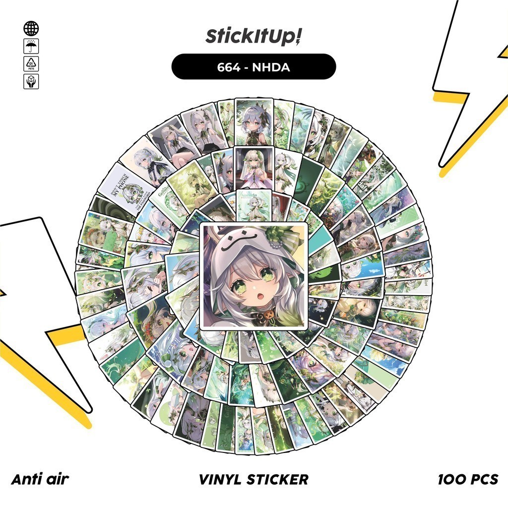 HP 100 Pcs Anime Stickers Pack Genshin Impact Nahida Cute Aesthetic ...