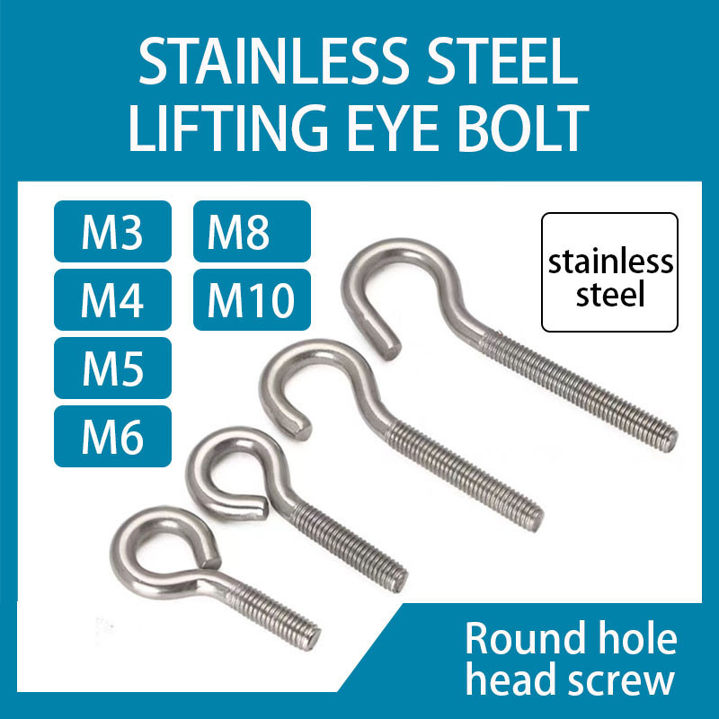 304 Stainless Steel Ring Screw Sheep Eye Screw Galvanized Screw M3/M4 ... 304 Stainless Steel Ring Screw Sheep Eye Screw Galvanized Screw M3/M4 ...