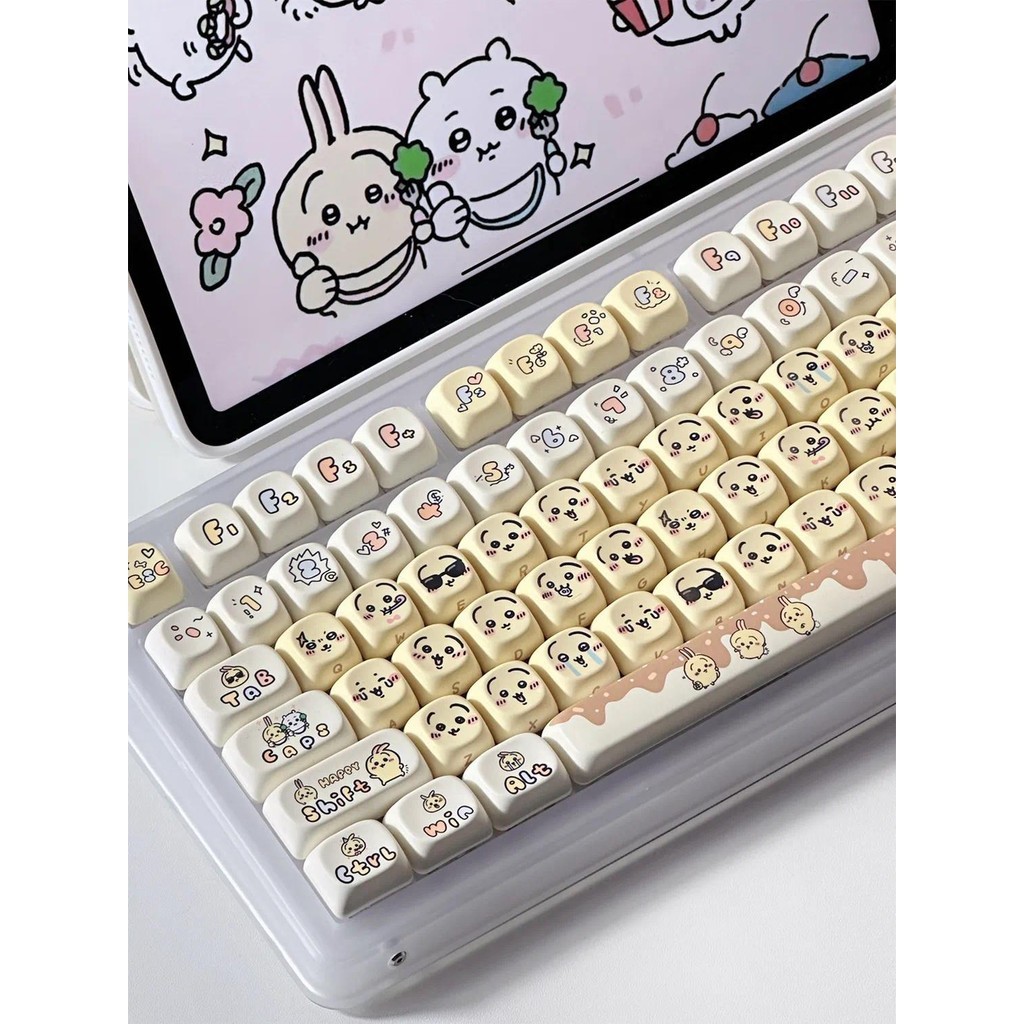 Chiikawa Keycap Hachiware Usagi MOA Profile PBT Five-side Dye ...
