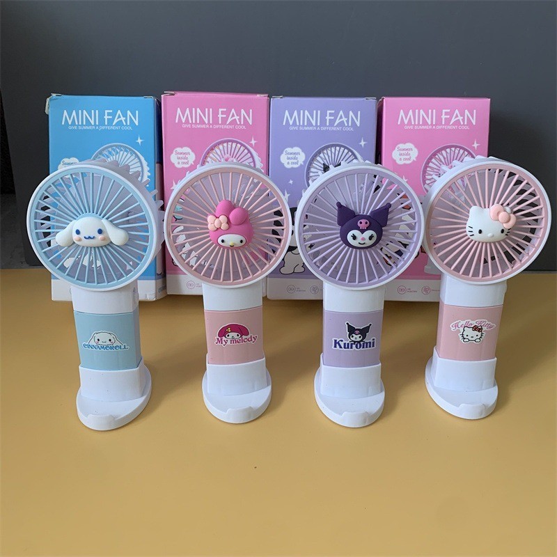 Sanrio Kawaii Kuromi My Melody Portable Fan Summer Girl Heart Cute ...