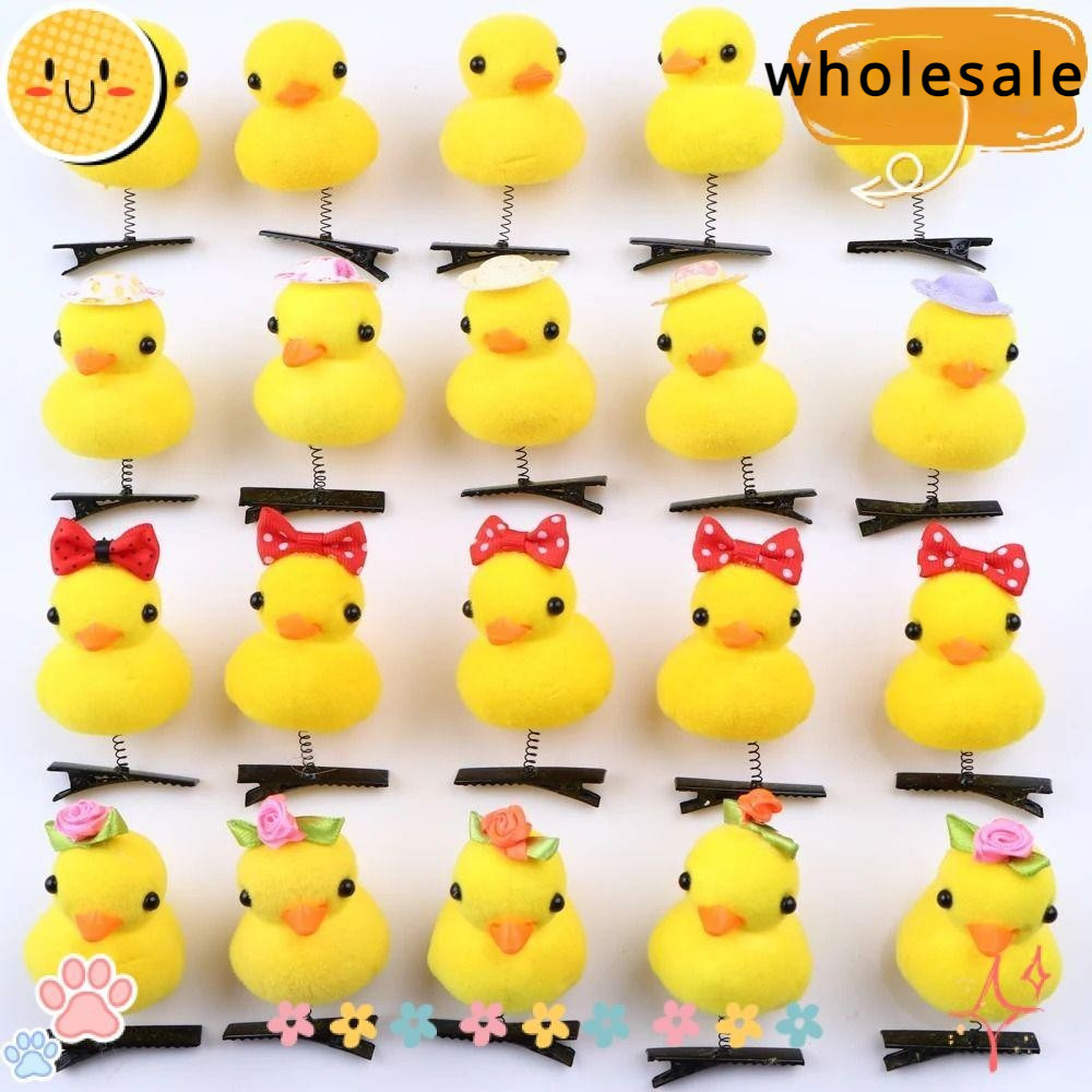 Wholesale 】 New 10 Piece Set of Little Yellow Duck Cartoon Hair Clips ...