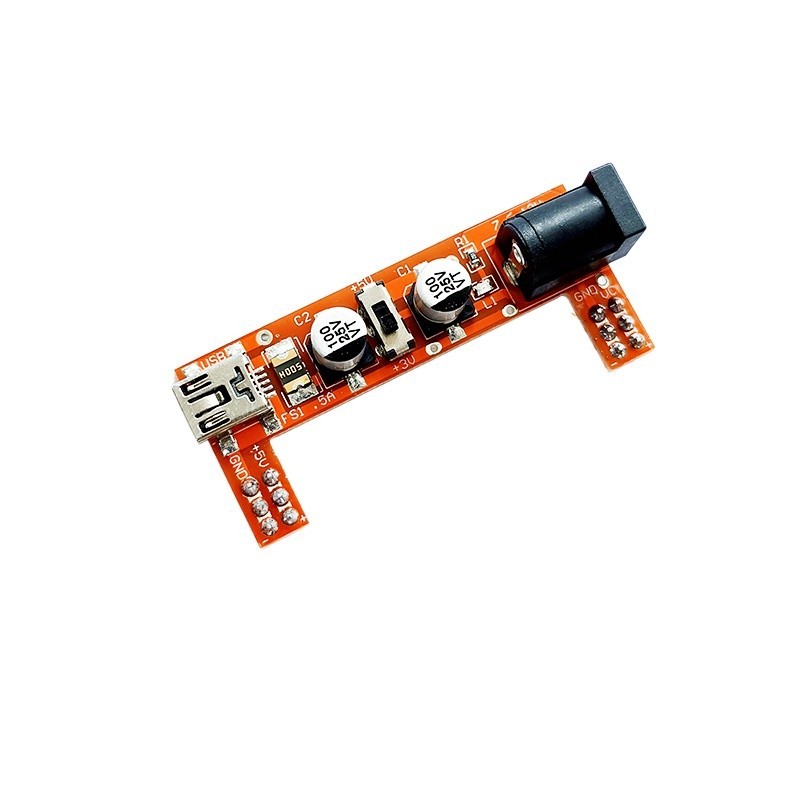Breadboard dedicated power module 2-way 5V/3.3V red (without breadboard ...