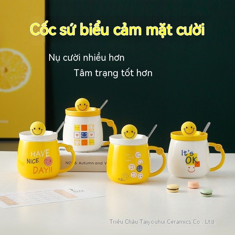 Creative Smiley Face, High-Value Ceramic Cup, Cute Cup, Birthday Gift ...