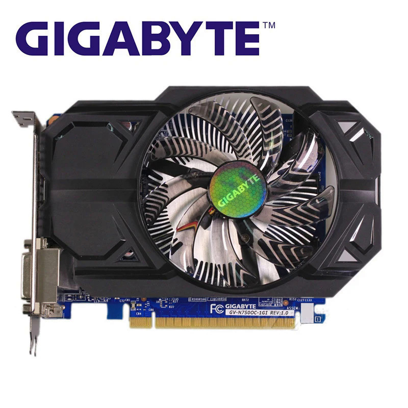 GIGABYTE GTX graphics card 750 1GB GV-N750OC-1GI 128 bit GDDR5 Video Cards for nVIDIA Geforce ...