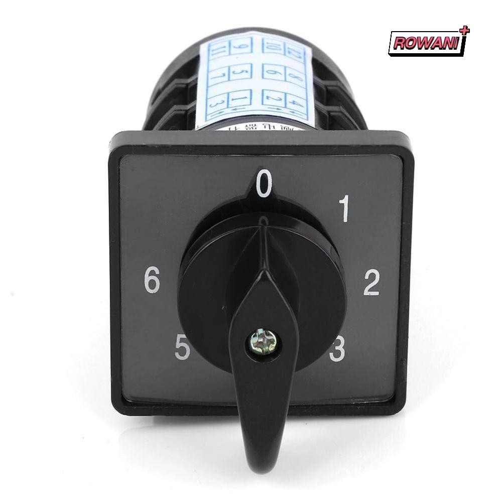 ROWAN1 Rotary Changeover Switch, 20A 500V 4W 7 Position Changeover ...