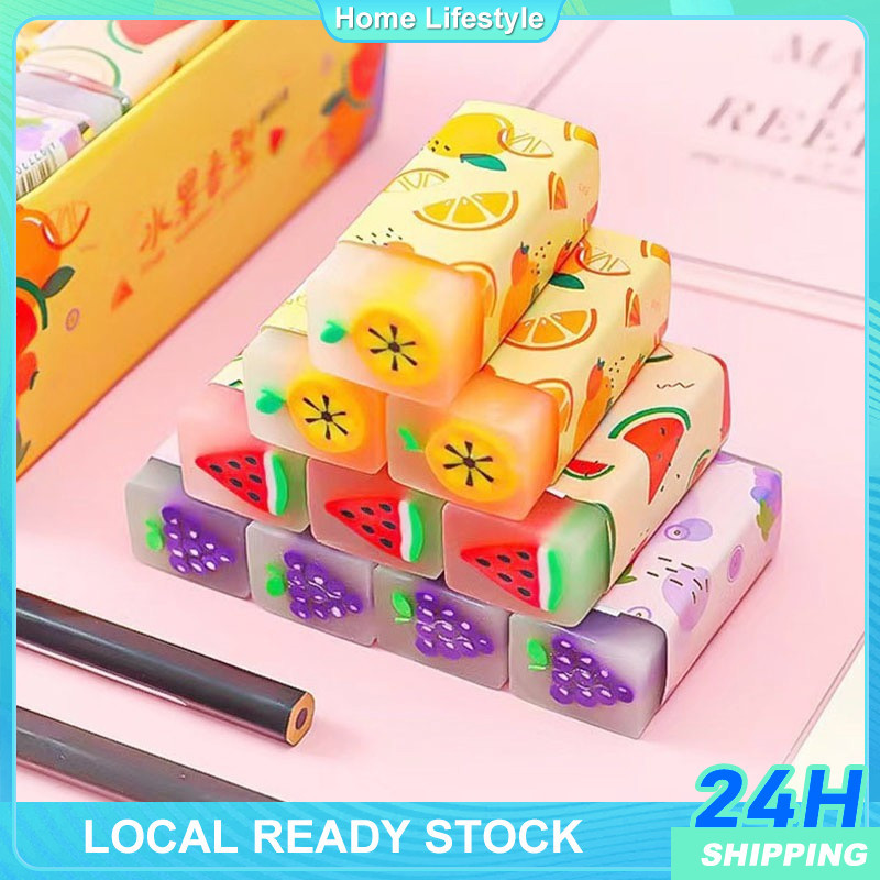 Cartoon Eraser Dinosaur Fruit Flower Design For Kids(Random Delivery ...