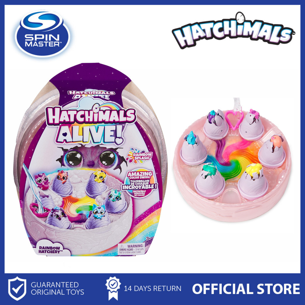 Hatchimals Alive Rainbow Hatchery with Mini Figures Amazing Color Hatch ...