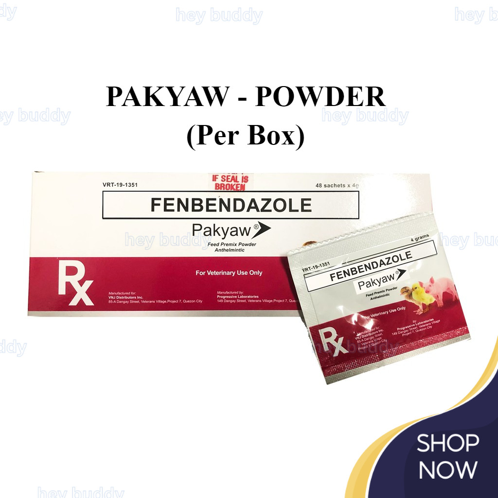 Fenbendazole Pakyaw Powder Dewormer 4g (PER BOX) for Gamefowl Rooster ...