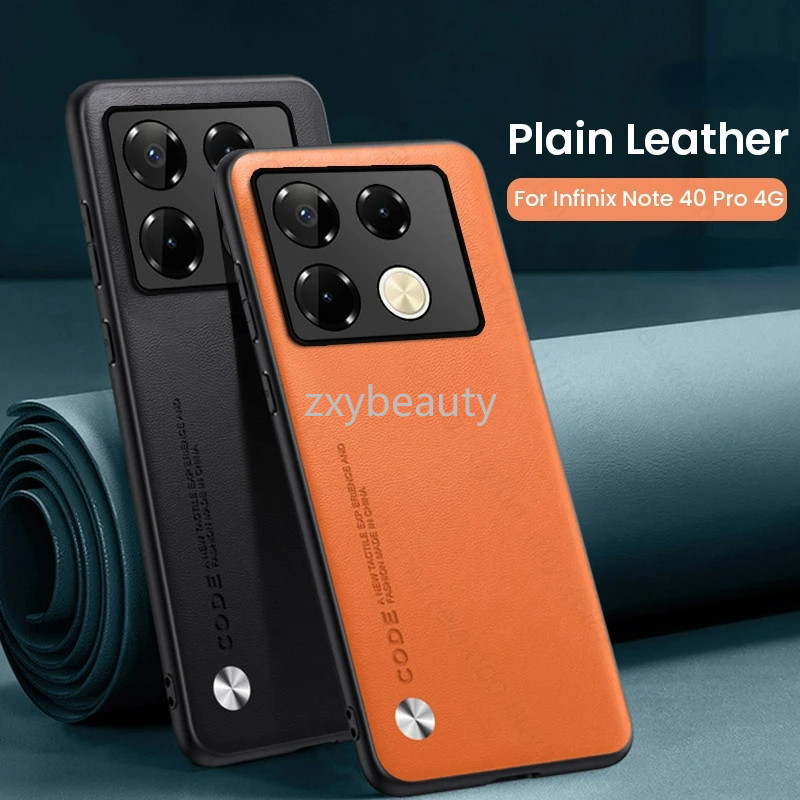 Infinix Note 40 Pro Plus 4G 5G 2024 Case Soft Silicone Plain Leather ...