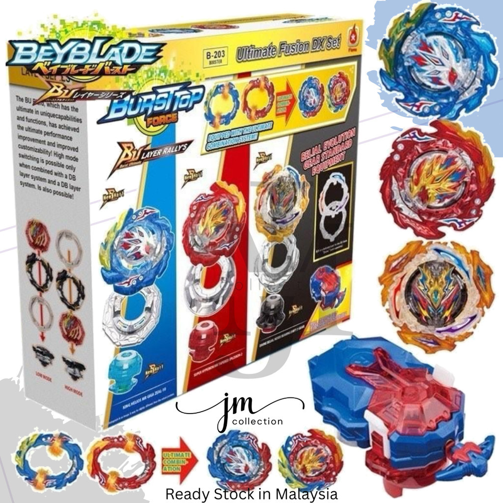 Beyblade Burst B-203 BU Ultimate Fusion DX Set Spinning Top B203 with ...