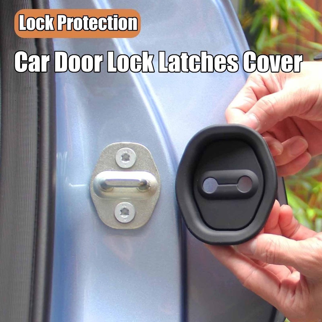4pcs Silicone Car Door Lock Latches Cover Lock Protection Pad Precise ...