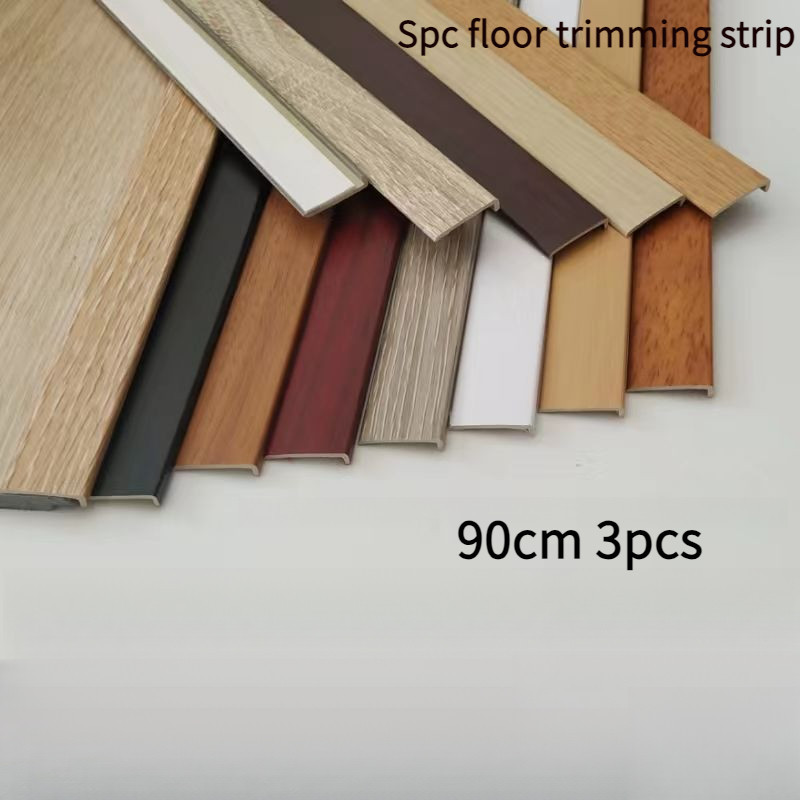90cm PVC L shape edge strip Self-adhesive spc floor strip, pvc stone ...
