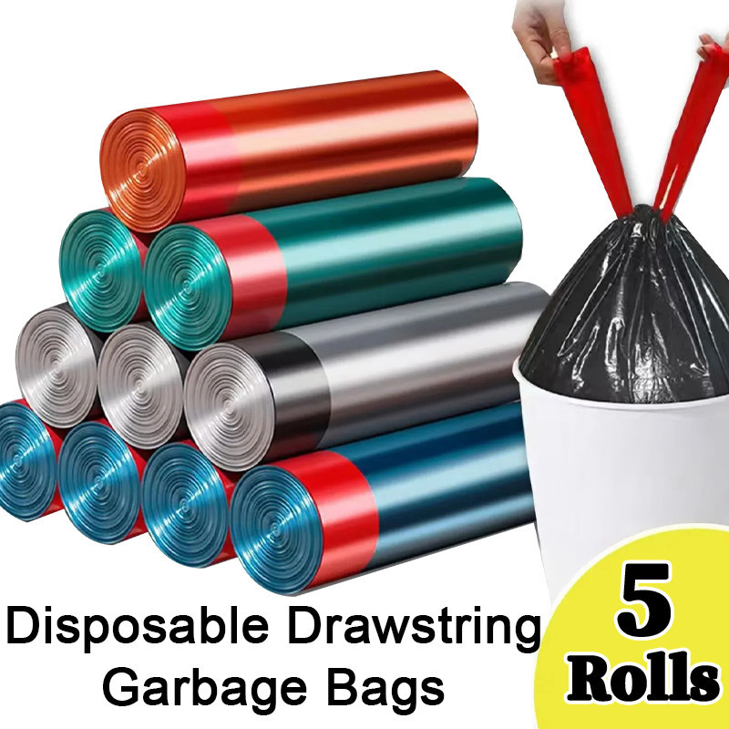 Household Colorful Garbage Bags/Thickened Drawstring Portable ...