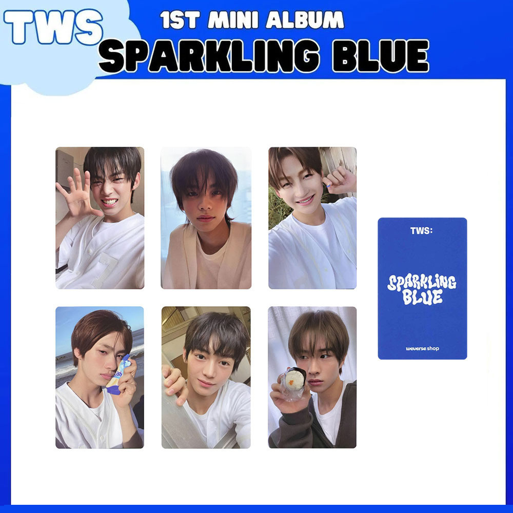 6pcs TWS WEVERSE Lomo Cards Sparkling Blue Album SHOP LUCKY Photocard SHINYU DOHOON YOUNGJAE ...