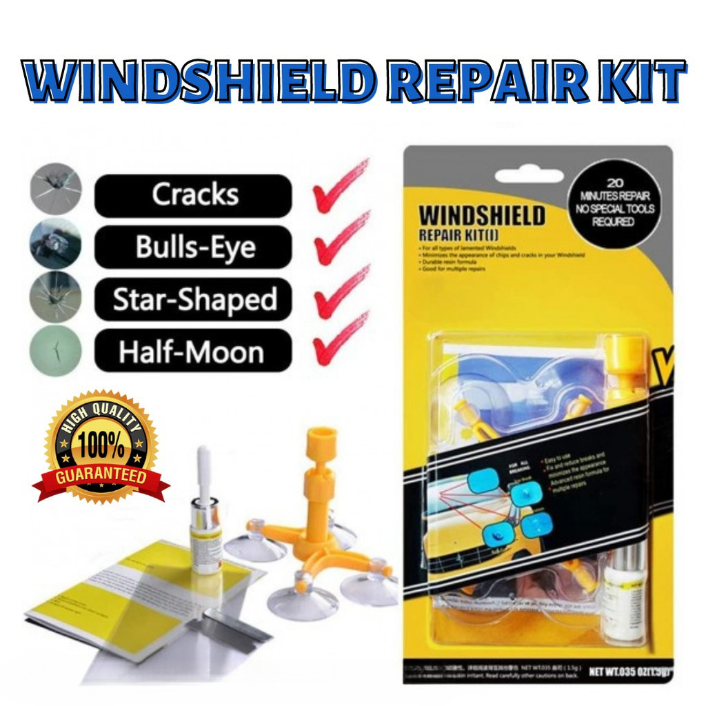 Car window glass crack chip windshield repair kit mirror broken crack ...