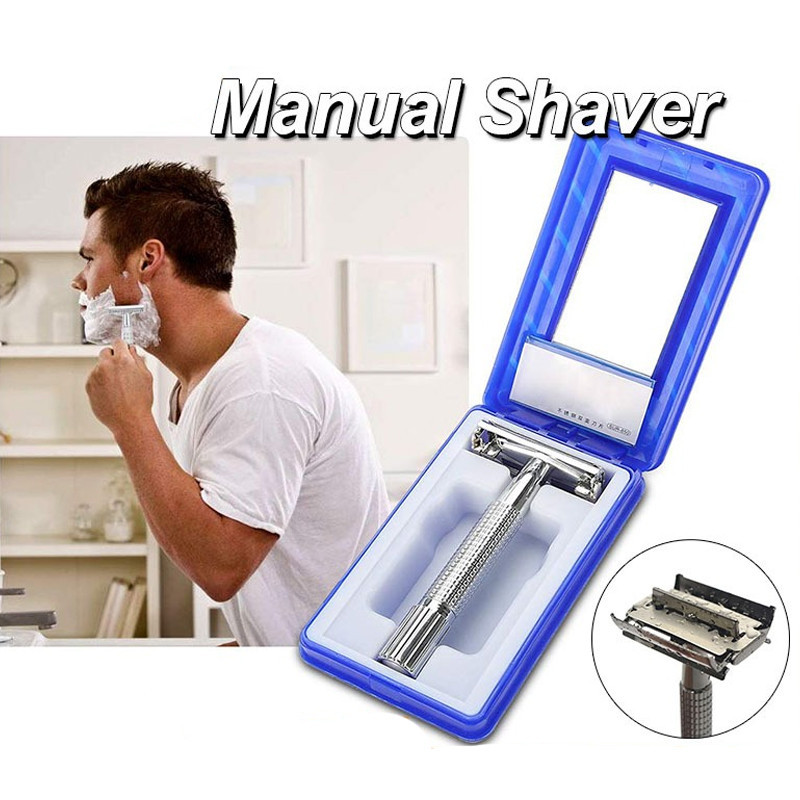 Manual Shaver For Men Classic Stainless Steel Safety Razor Shaver With ...