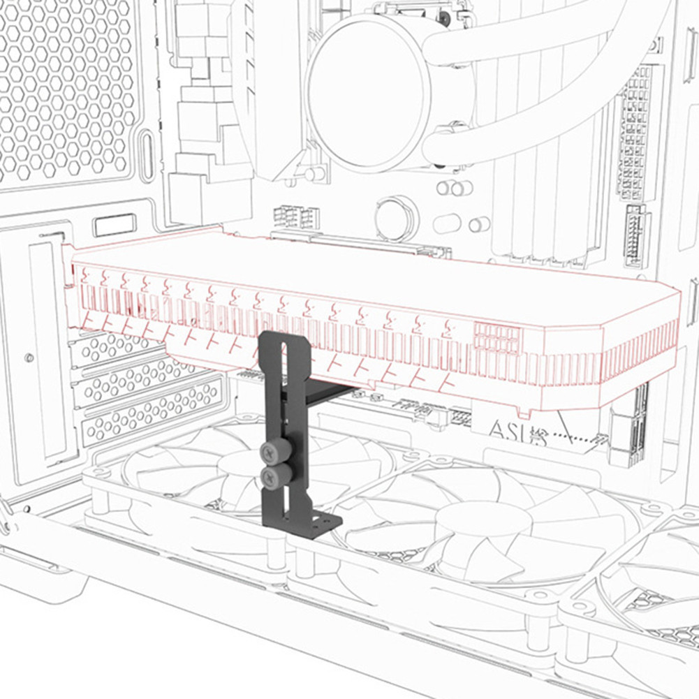 Chassis 12cm Fan Position Graphics Card Bracket Adjustable for RTX 4090 ...
