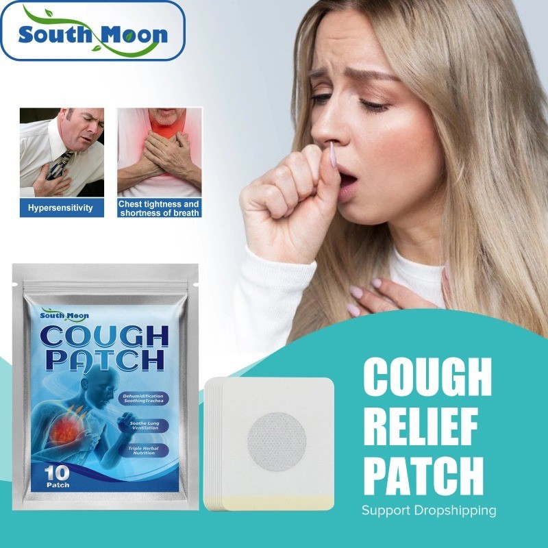 SouthMoon Cough Relief Patch Throat Dry Itching Asthma Cold Herbal ...