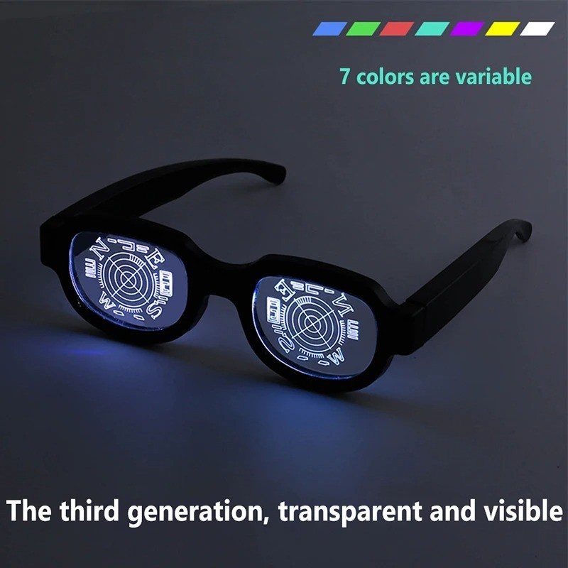 Fashion Men Women LED Light Luminous Conan Glasses Eyewear Anime ...