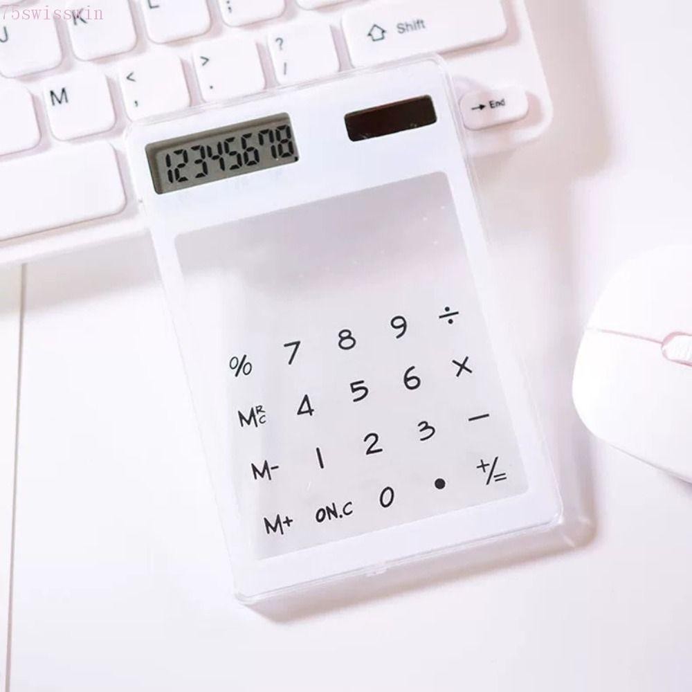 SWISSWIN Touch Screen Calculator Portable Small Cute Home Office ...