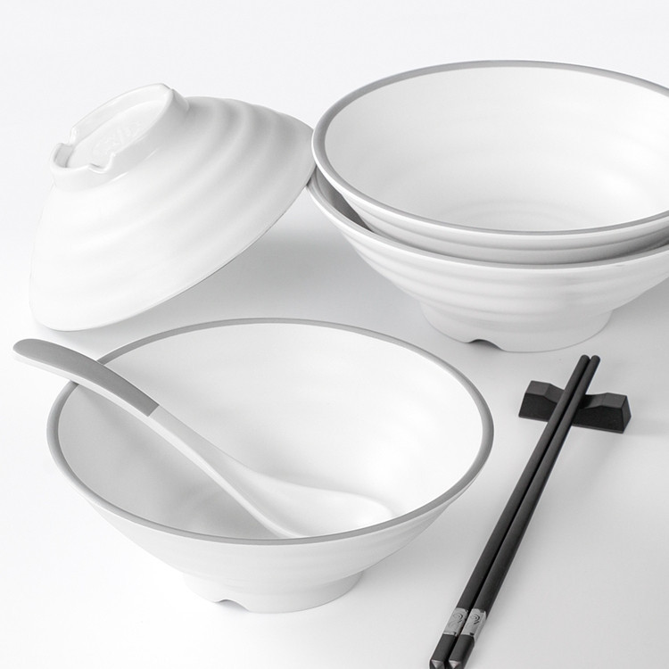 Melamine Tableware Noodle Bowl Commercial White Mala Tang Big Bowl ...