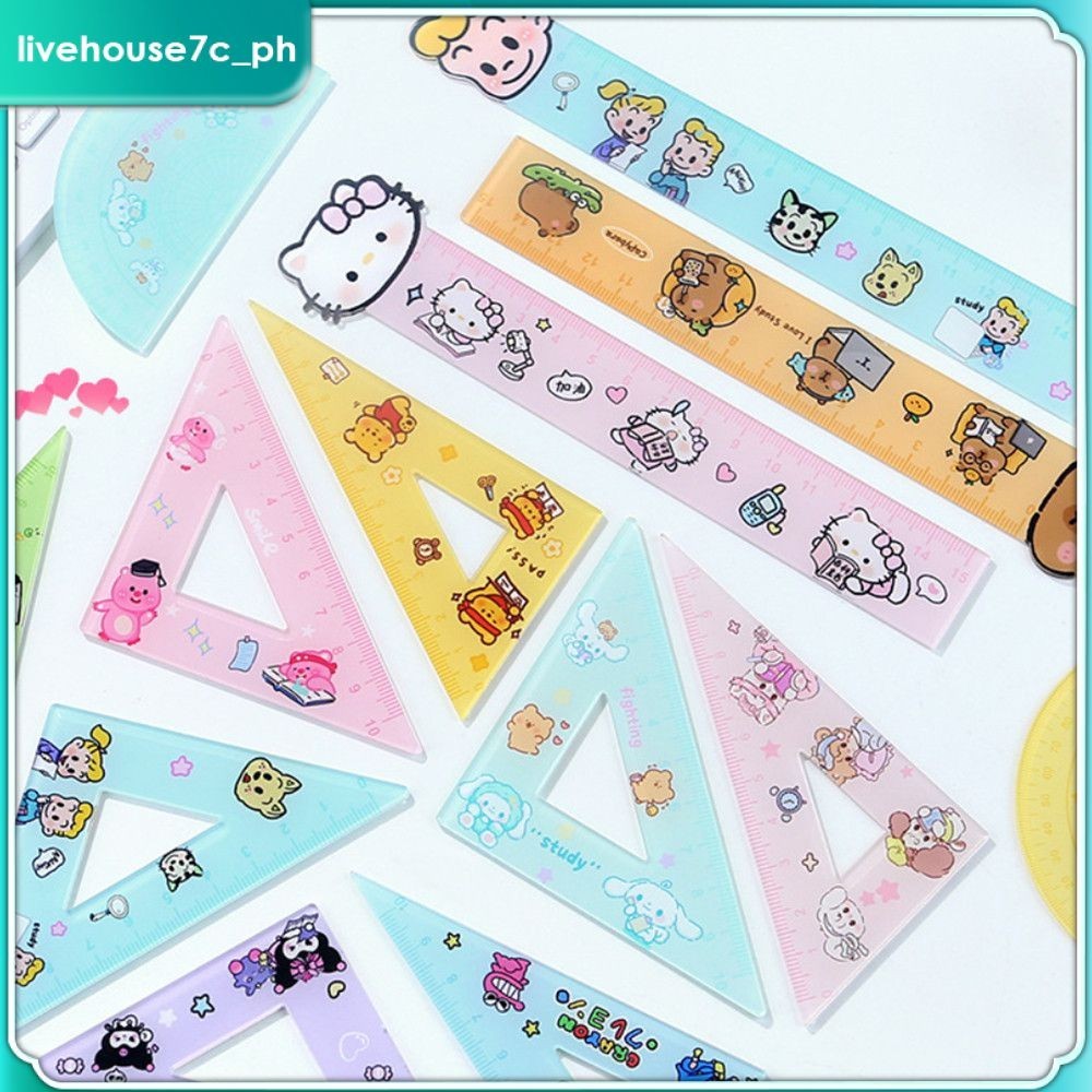 Sanrio Acrylic Ruler Set,Kawaii My Melody Hello Kitty Ruler Set,15cm ...