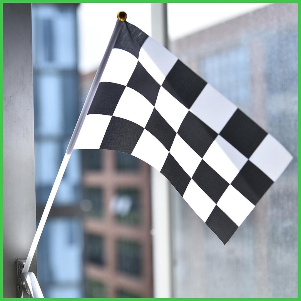 Race Car Flags Hand Stick Flag Checkered Flags 10 pcs Racing Flags Hand ...