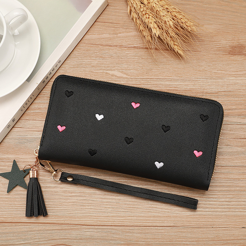 Women Long Wallets Purses Luxury Love Heart Wallets For Ladies Girl ...