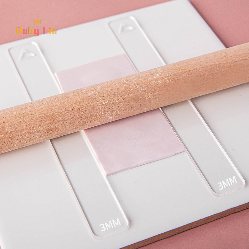 Ruby Lin Pottery Teaching Rolling Mud Stick Guide Rolling Pin Guides Sticks Set Polymer Clay ...