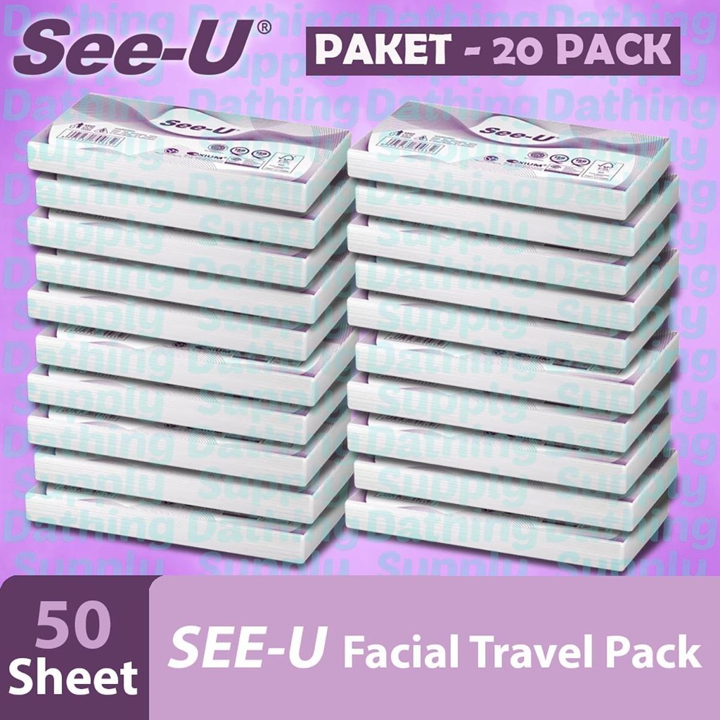 [ 20 PCS ] See-U Travel Facial Tissue 50 sheets / SeeU Facial Tissue ...