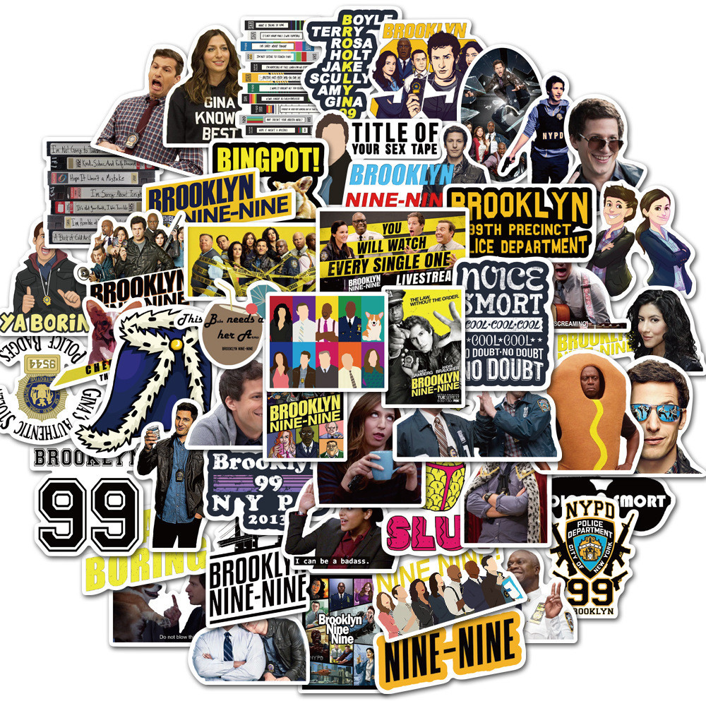 Y&P| Brooklyn Nine-Nine Stickers Set American TV Series Graffiti ...