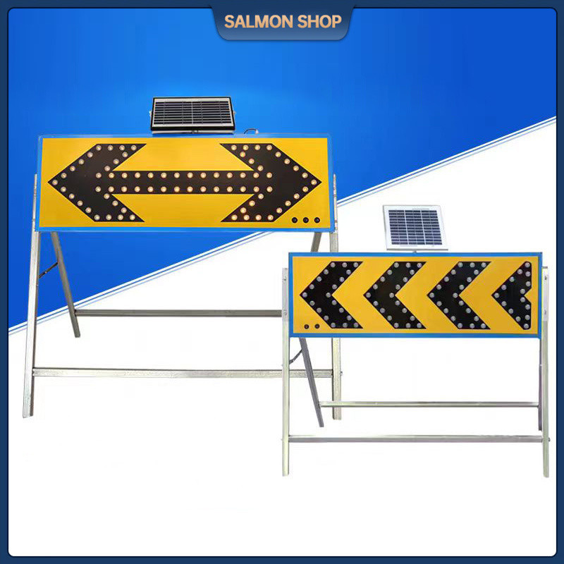1.2M*40cm Solar Arrow Sign Guide Light LED Traffic Warning Light Night ...