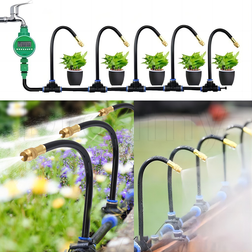 360° Rotating Automatic Irrigation Sprinkler Kit - Atomization ...