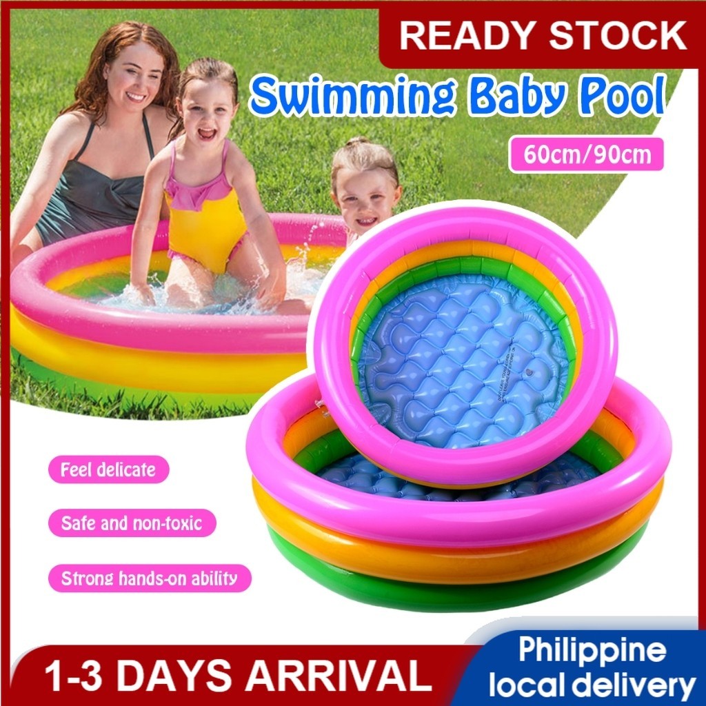 90CM Intex 3-ring Swimming PoolMini Round inflatable Swimming Pool ...