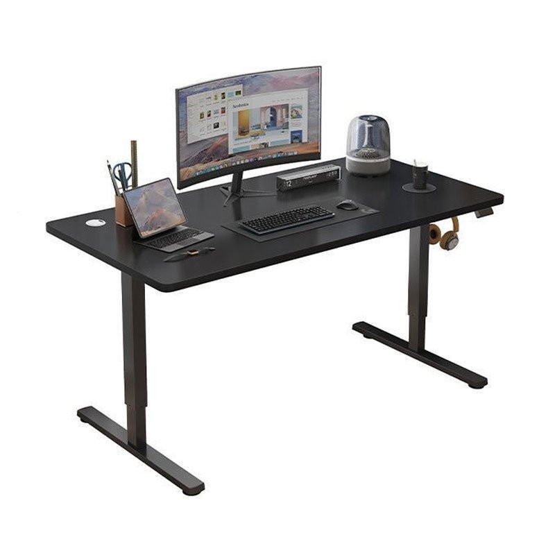 Height Adjustable Table Automatic Lift Table Home Walnut Desk ...