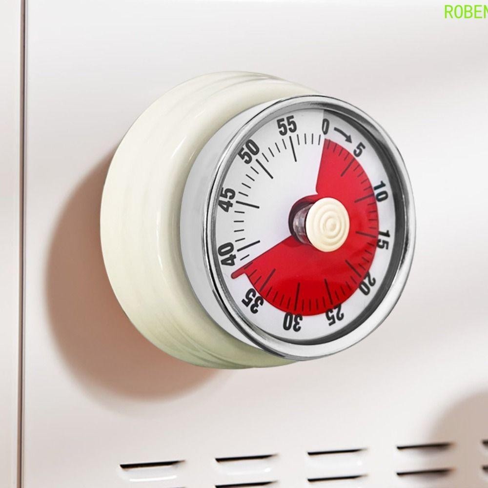 ROBEN Mechanical Timer, 60-Minute with Loud Alarm Visual Timer, Small ...