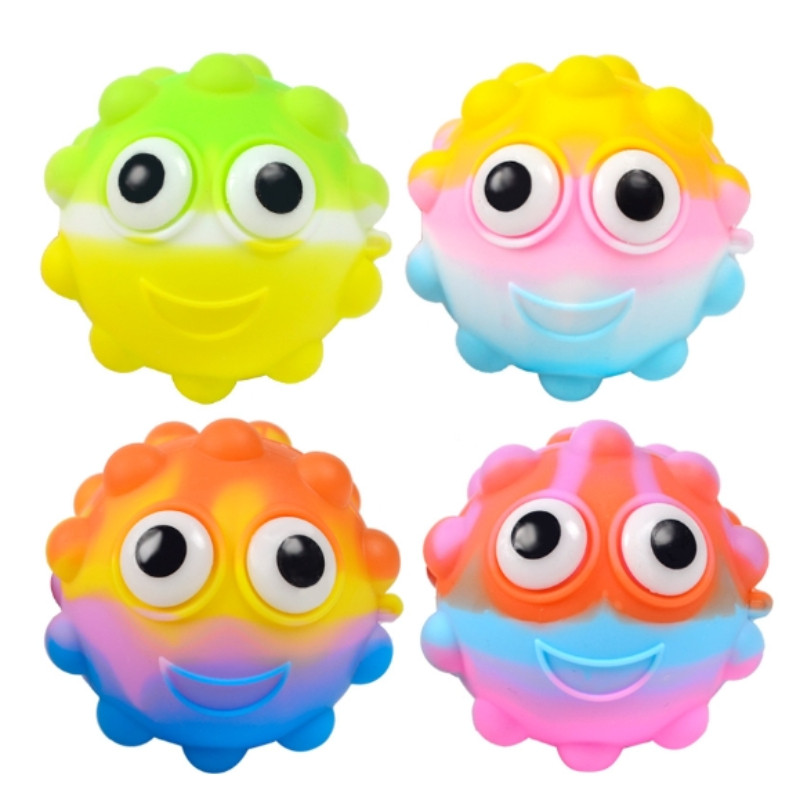 Pop It Fidget Toy Bubble Anti Stress Colorful Pop It Ball | Shopee ...
