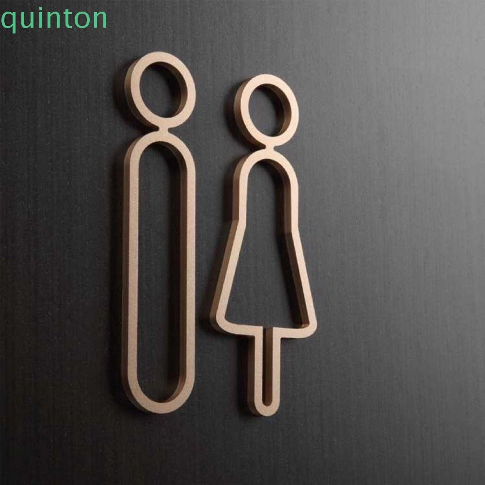 QUINTON Men Women Toilet Signs, Acrylic DIY Washroom Sign Plate Set, WC ...