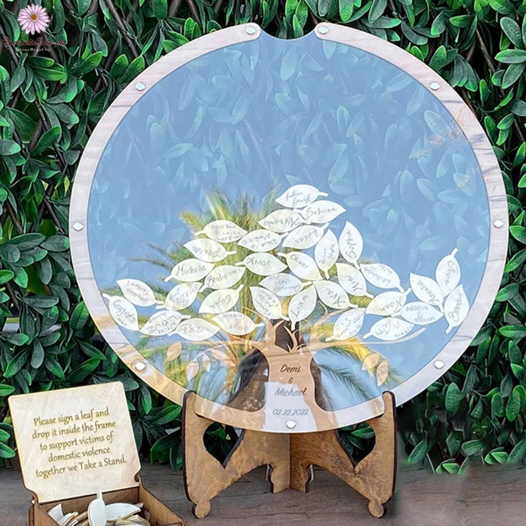 Wedding Guest Book Kit Wooden Transparent Guest Book Drop Box Romantic ...