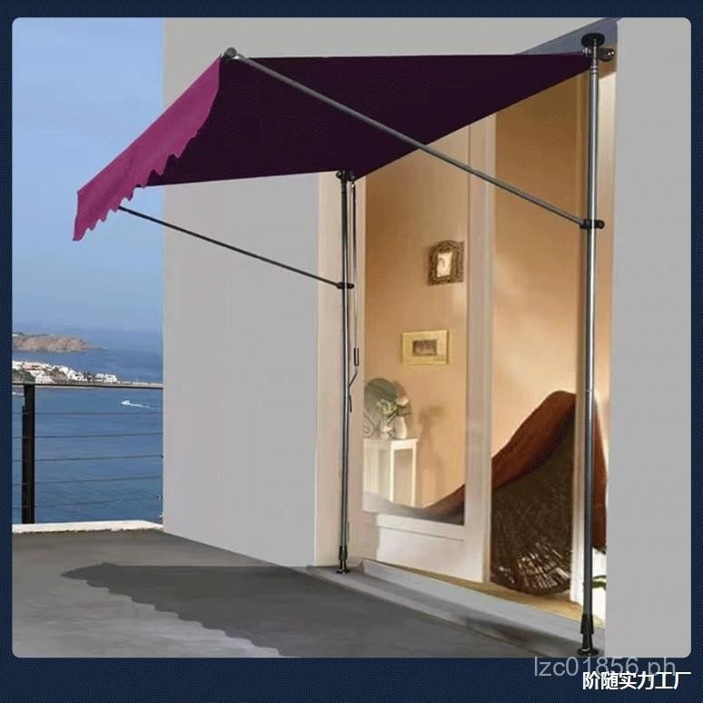 Upright Coffee Shop Hand-Cranked Courtyard Home Terrace Awning Shop ...