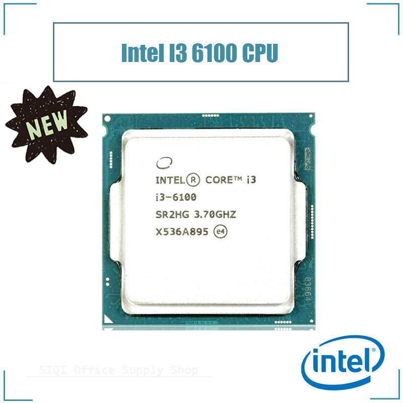 Intel Core I3 6100 CPU LGA 1151 3.7GHz 3M Cache Dual-Core 51W Lyczar Desktop Processor | Shopee ...