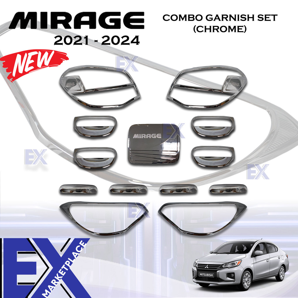 Mitsubishi Mirage G4 Sedan 2021 to 2025 GLS / GLX Garnish Combo Set ...