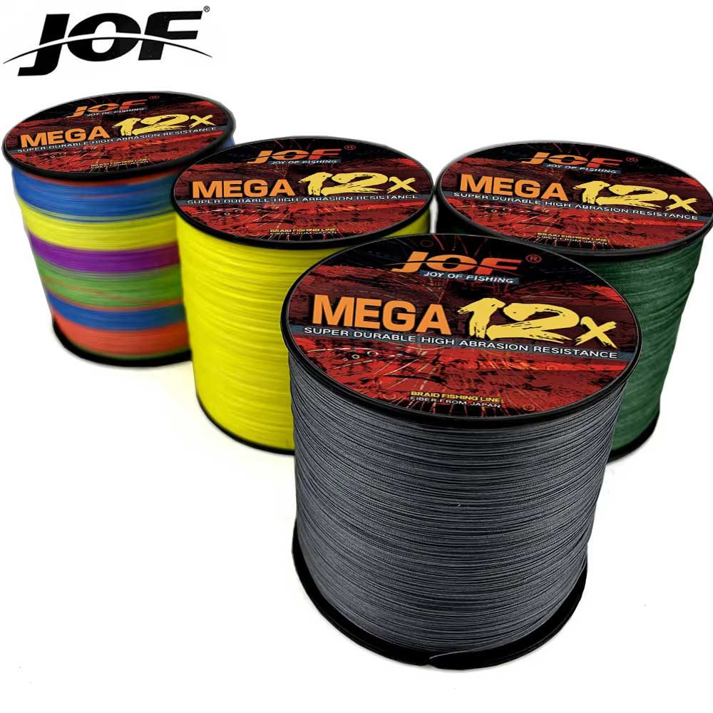 JOF 1000M 12 Strands 25-120Lbs 500M 300M 100M Line Braided Fishing ...