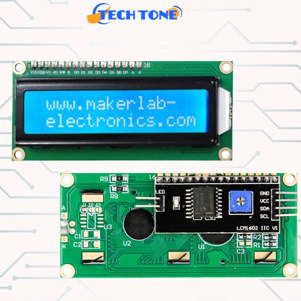 1602 LCD Display Module Blue/Yellow Green Screen 16x2 Character LCD ...