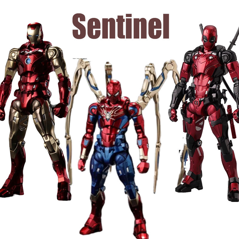 Fighting Armor Sentinel Spiderman Deadpool Iron Spider Man Articulado ...